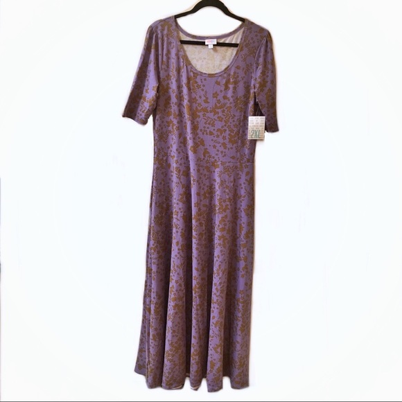 LuLaRoe | Dresses | Nwt Purple Floral Maxi Dress Lularoe Ana | Poshmark